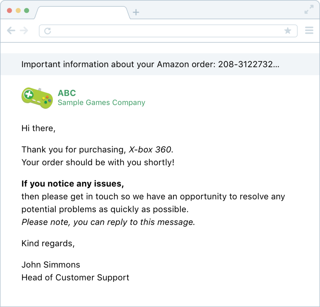 Free Amazon Feedback Request Template - Feedback express