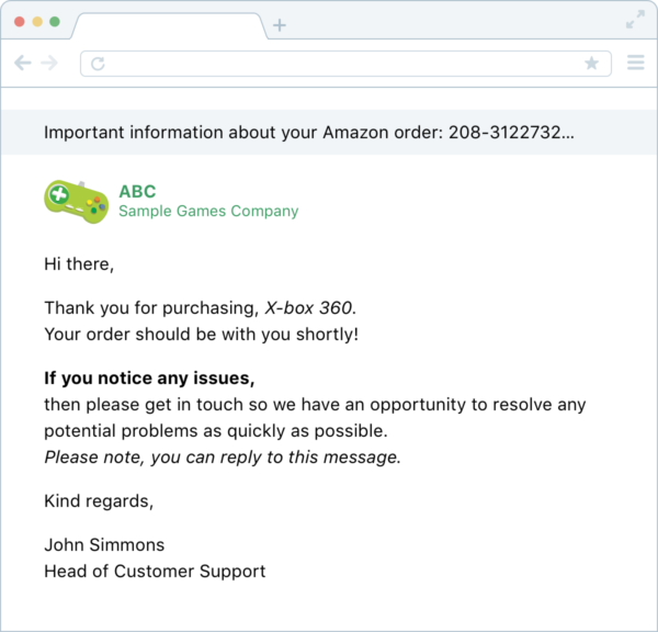 Free Amazon Feedback Request Template - Feedback express