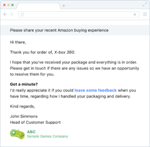 Free Amazon Feedback Request Template - Feedback express